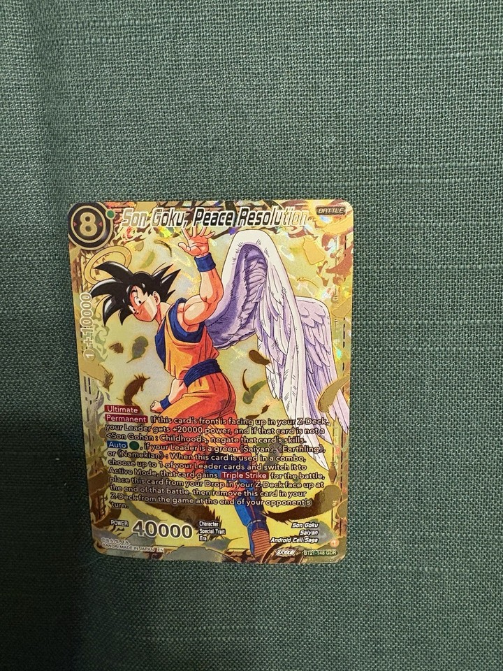Dragon ball super Card Game BT21-148 GDR Son Goku Peace Resolution ...
