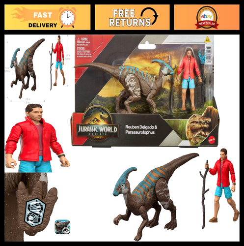 Jurassic World Human & Dinosaur Figure Pack - Reuben Delgado ...