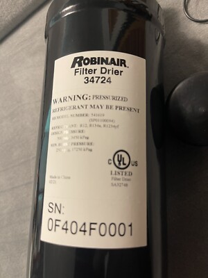 New Robinair 34724 A/C Recycling Filter-Drier Spin-On Filter ...