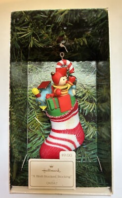 Hallmark Keepsake Ornament "A Well-Stocked Stocking" 1981 Vintage w Box ...