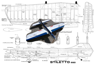 Model Airplane Plans (UC): STILETTO 660 59" Stunt for .46 by Les ...