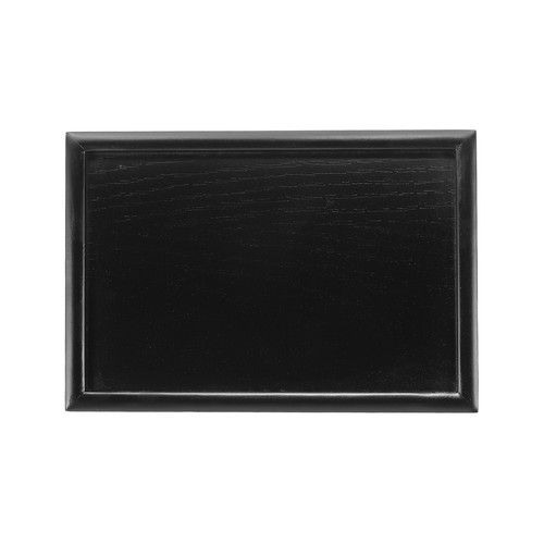 9.8x7.1 Inch Wooden Serving Tray Rectangular Decorative Platter, Black ...