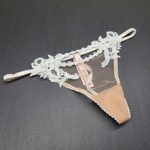 Victoria's Secret DREAM ANGELS Sheer Mesh V-string Panty sz L white | eBay