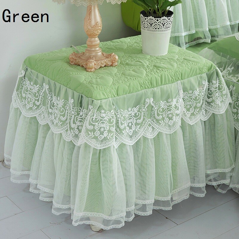 1X Lace Ruffle Dust Cover Bedside Table Small Desk Protector Princess ...