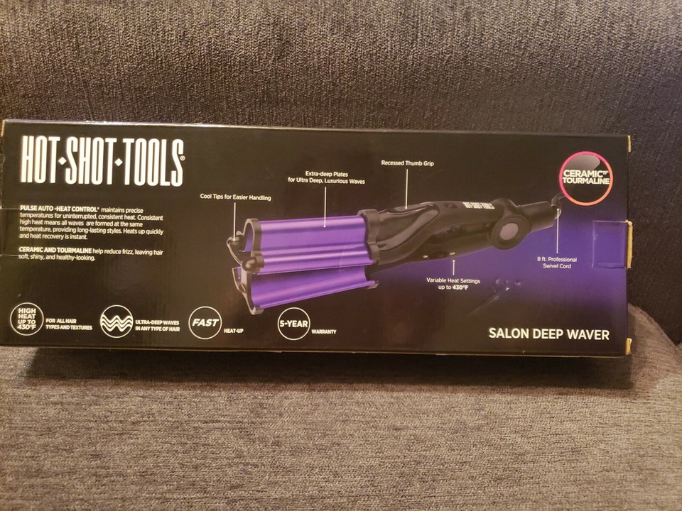 Hot Shot Tools Helen Of Troy Salon Deep Waver Iron Ceramic Tourmaline ...