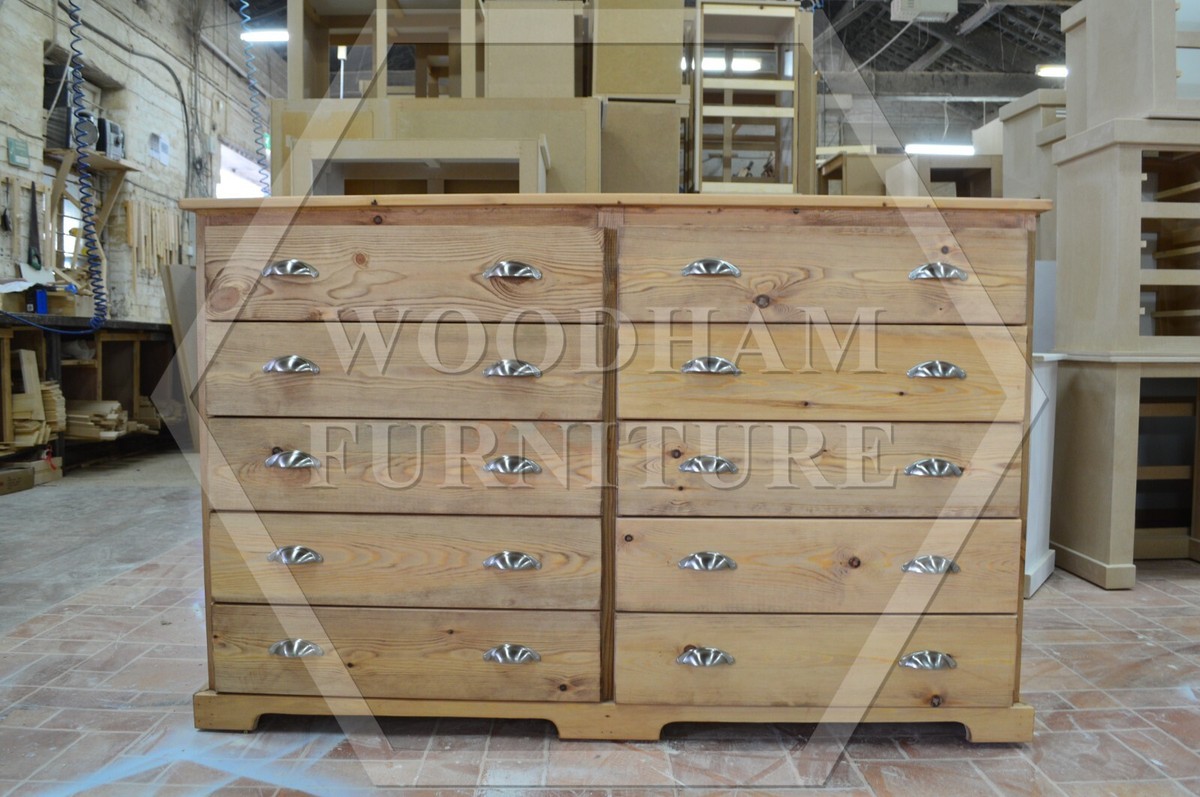 Large pine chest of drawers store