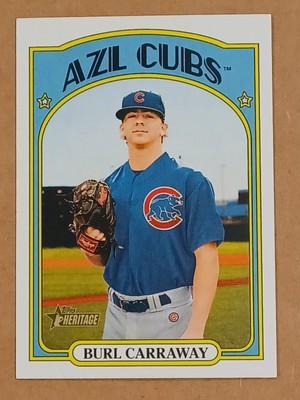 2021 Topps Heritage Minors #149 Burl Carraway - AZL Cubs | eBay