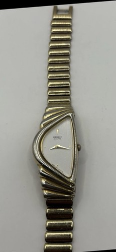 Vintage Seiko Quartz Watch 1N00-5E09 Women Gold Tone Half Moon Working | eBay