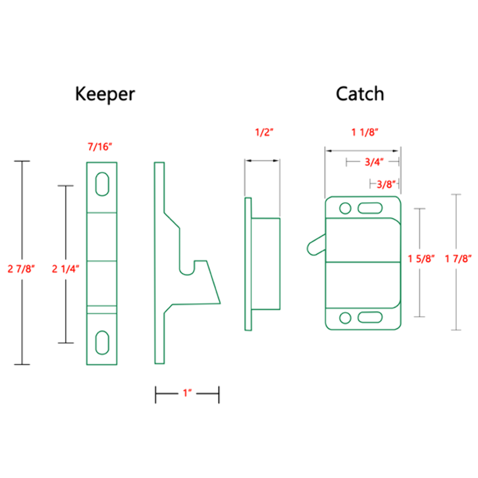 RV Drawer Latches and Catches (4 Pack) RV Cabinet Door Latch - RV ...