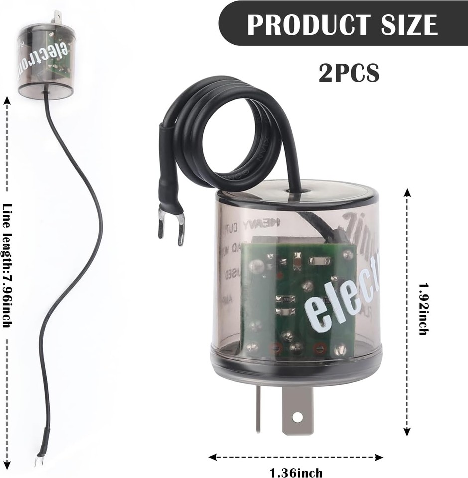 2PCS Flasher Relay for LED Turn Signal with Ground Wire,12V 2 Pin | eBay