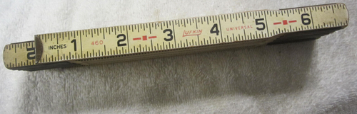 6 foot ,Lufkin White USA 460 Wood Universal Folding Stick Ruler 72" VTG ...