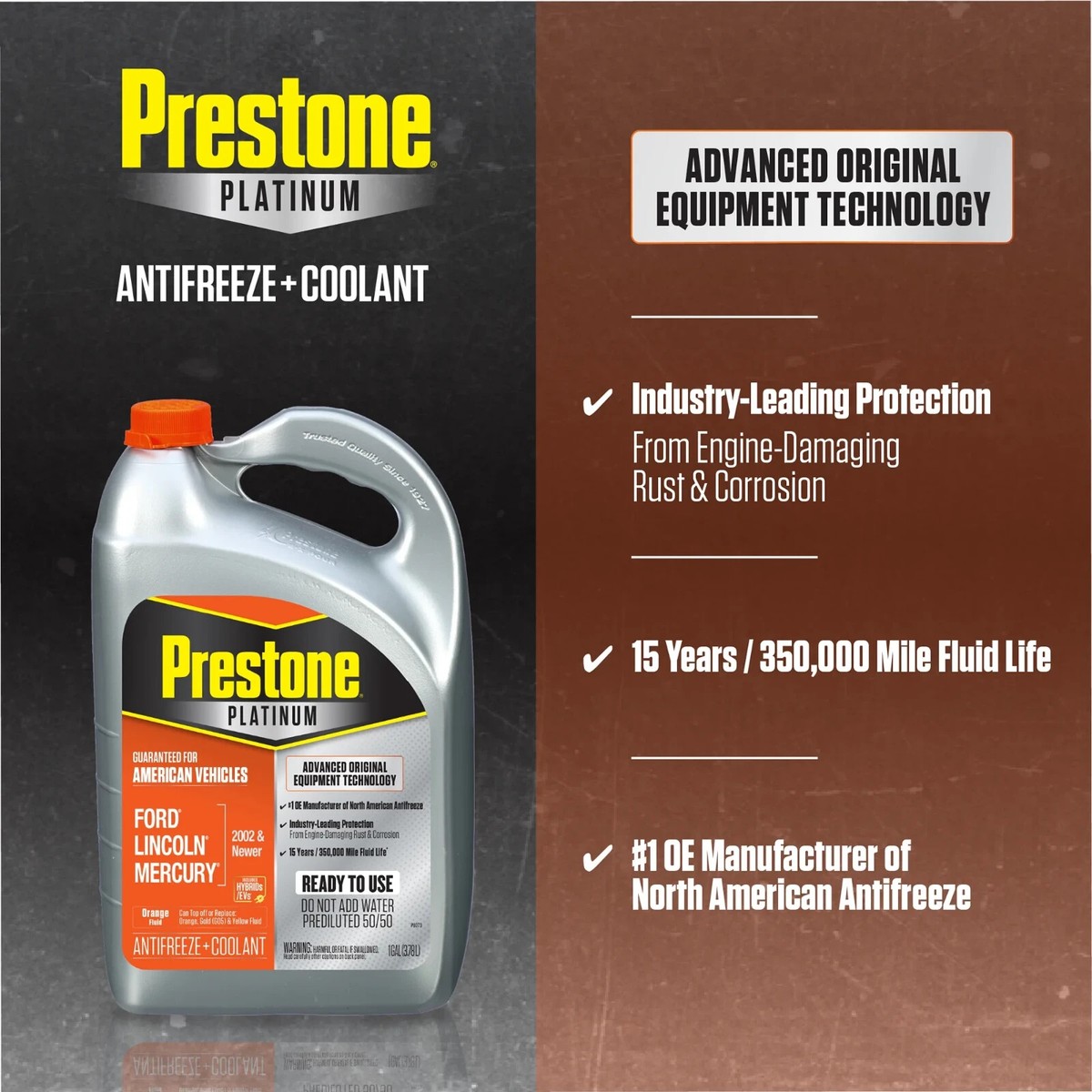 Prestone Af850 Dexcool Extended Life 5050 Antifreeze