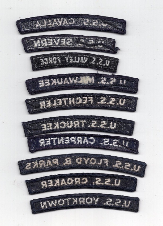 10pc USS USN NAVY NAVAL ROCKER ARM PATCHES CROAKER SEVERN CAVALLA ...