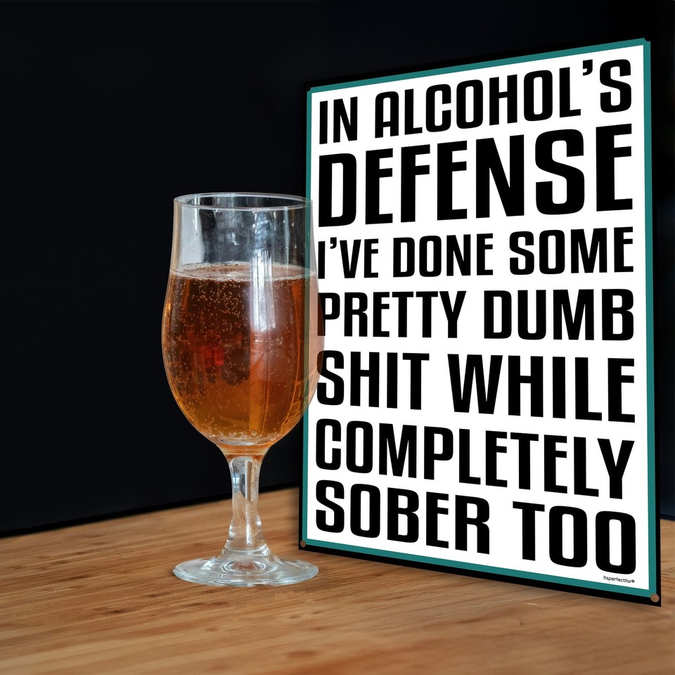 Funny Metal Drinking Sign, Pub Home Bar Man Cave Garage Shed Drunk Beer ...