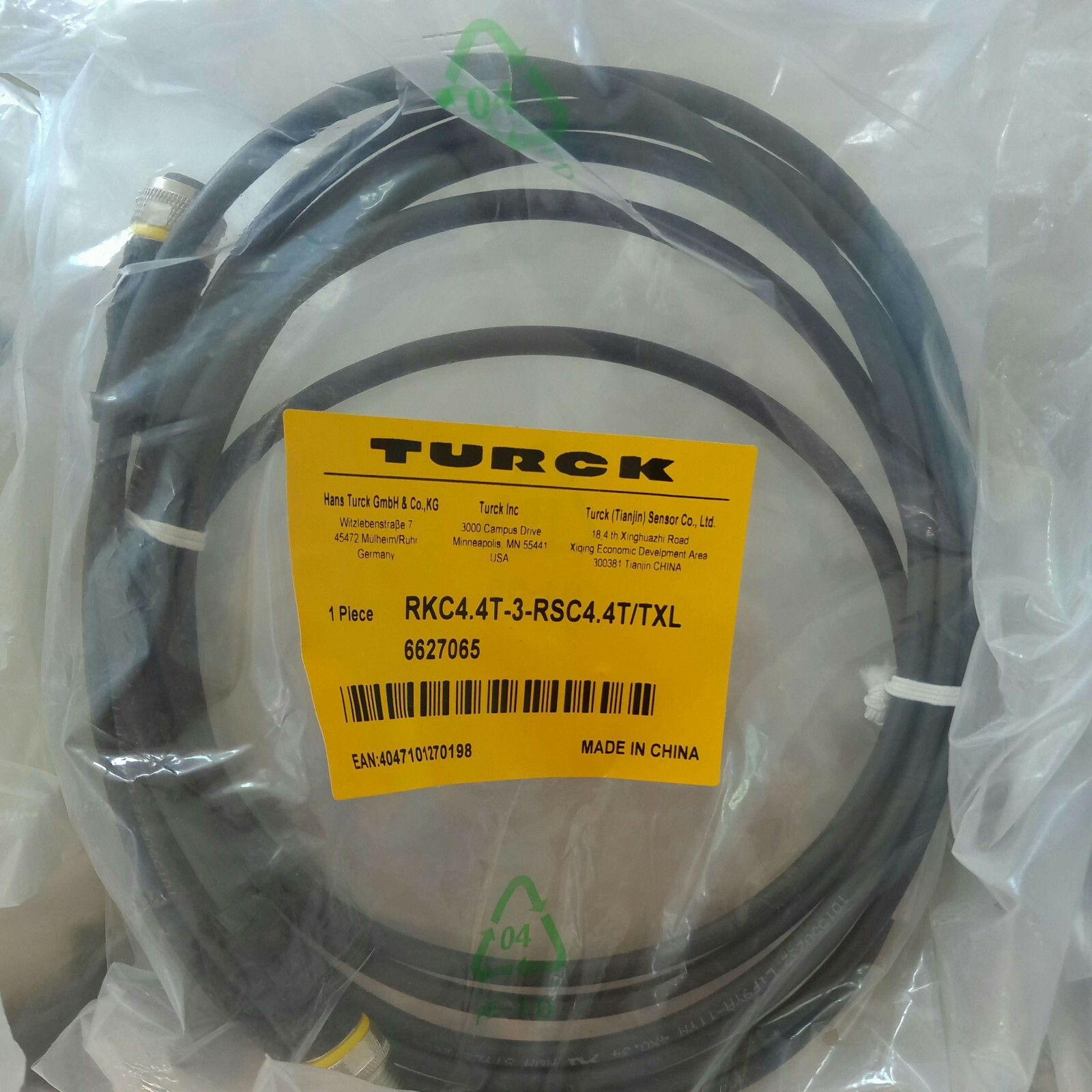 1PC Turck Cable RKC4.4T-3-RSC4.4T/TXL | eBay