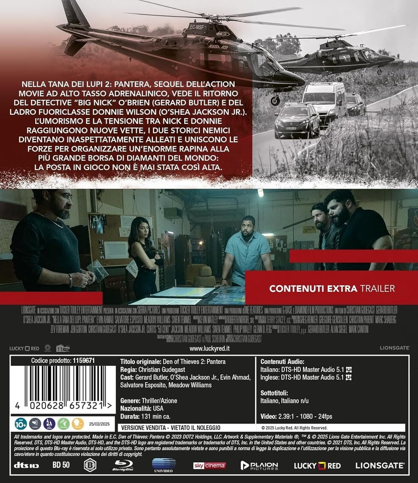 In The Den Of Wolves 2: Panther (Gerard Butler) (2025) Blu Ray Pre ...