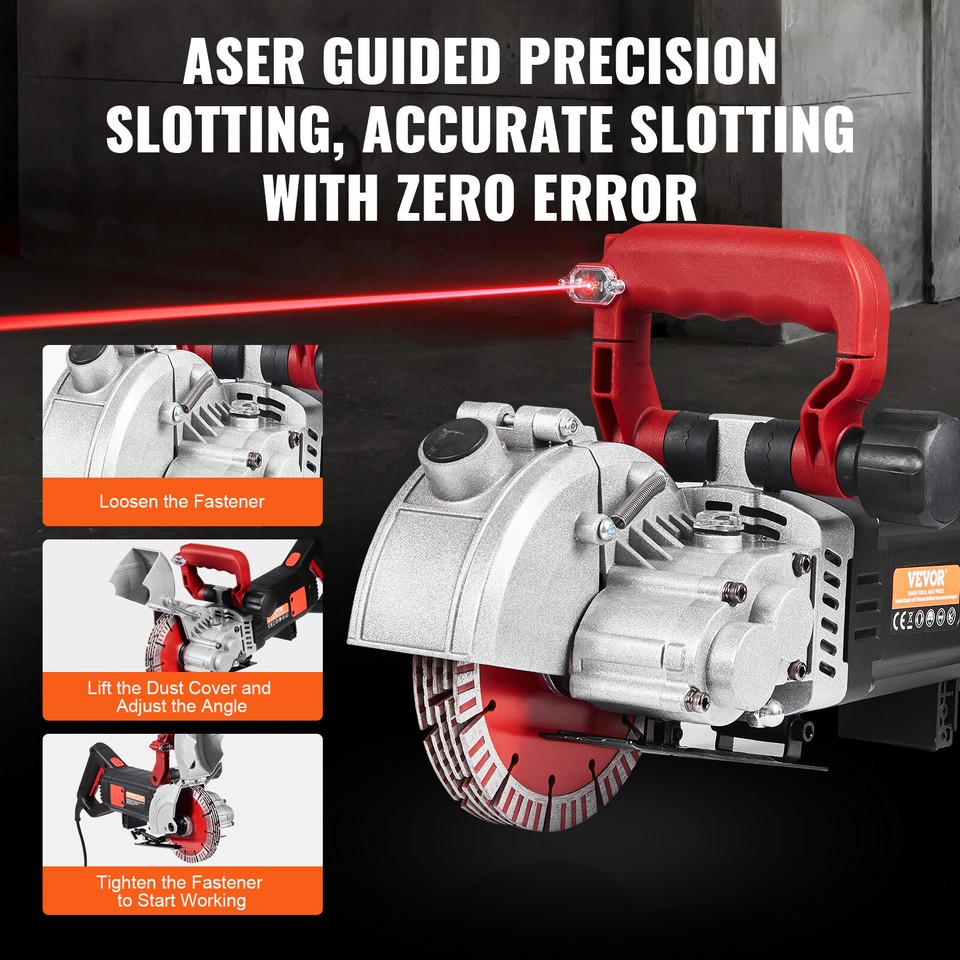 Wall Chaser Wall Groove Cutting Machine 52 mm Depth Wall Slotting ...