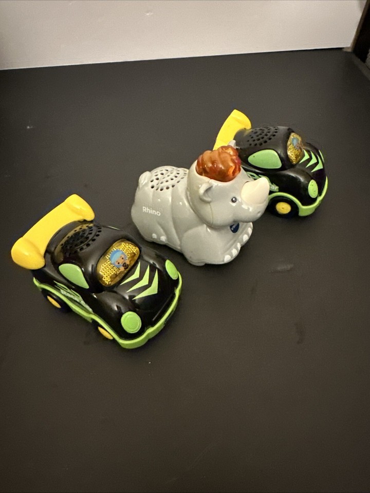 VTech Go Go Smart Wheels & Animals Lot, Tested Working Race Car & Rhino ...