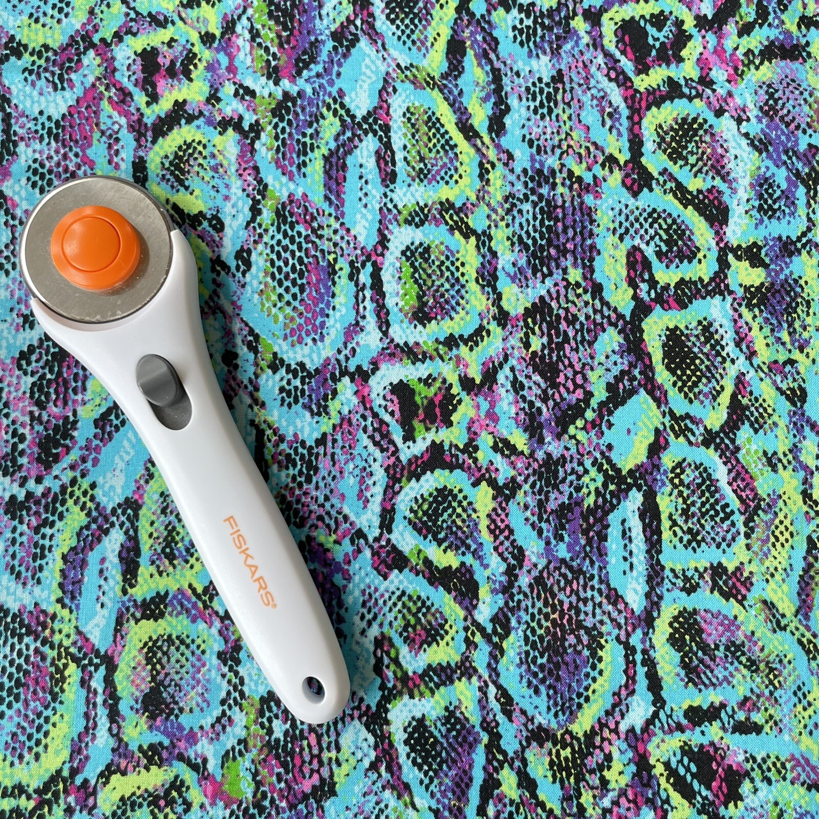 Bright and Fun Snake Skin Cotton Fabric Textile Creations by the Half ...