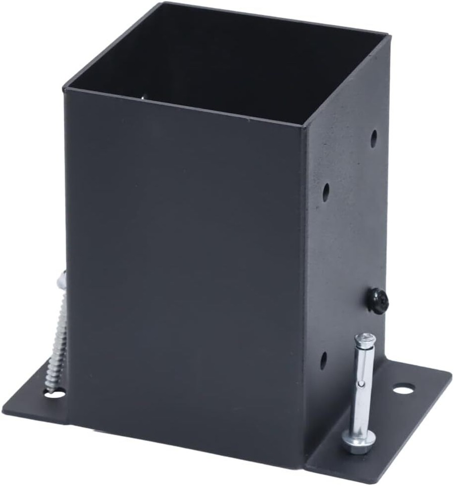 6 Pack 4x4 Post Base Brackets Heavy Duty Wood Post Fence Post Anchor ...