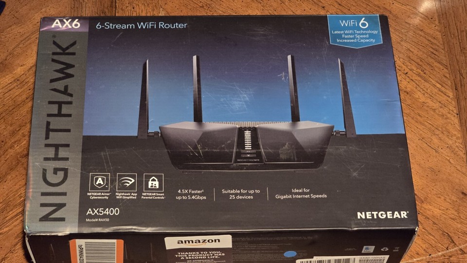NETGEAR RAX50 Dual-Band AX5400 Wi-Fi 6 Router - RAX50-100NAS ...