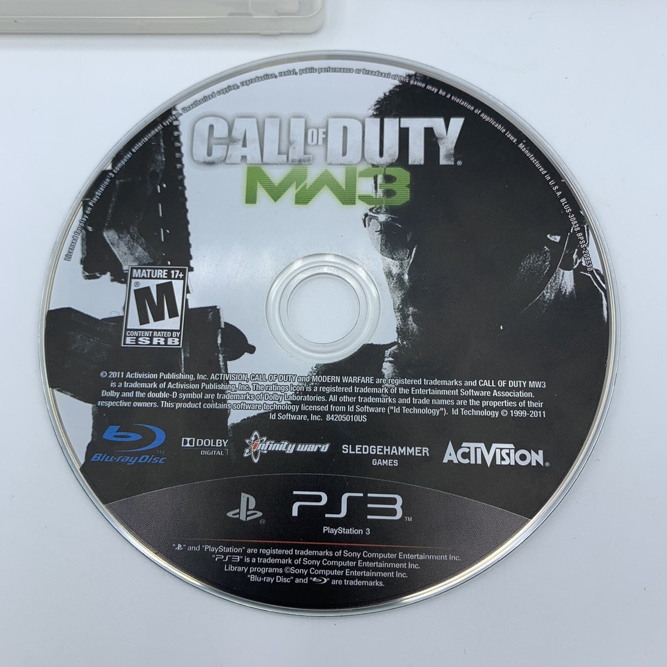 Call of Duty Modern Warfare 3 (Sony PlayStation 3 PS3, 2011) MW3 ...