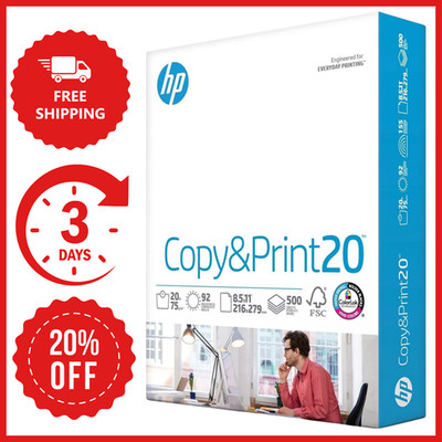 HP Printer Paper | 8.5 x 11 Paper | Copy &Print 20 lb | 1 Ream Case ...