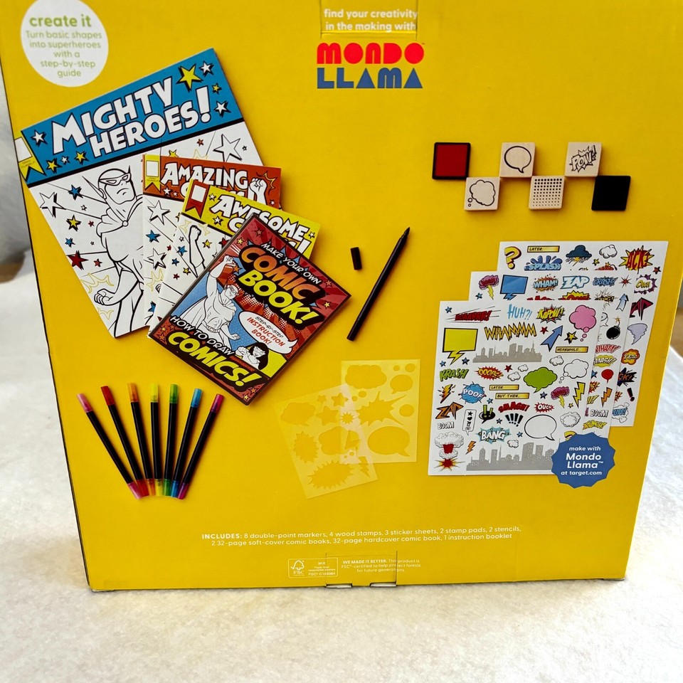 LEARN TO Create-Your-Own Superhero Comic Books Kit Ages 6+ Crafts ...