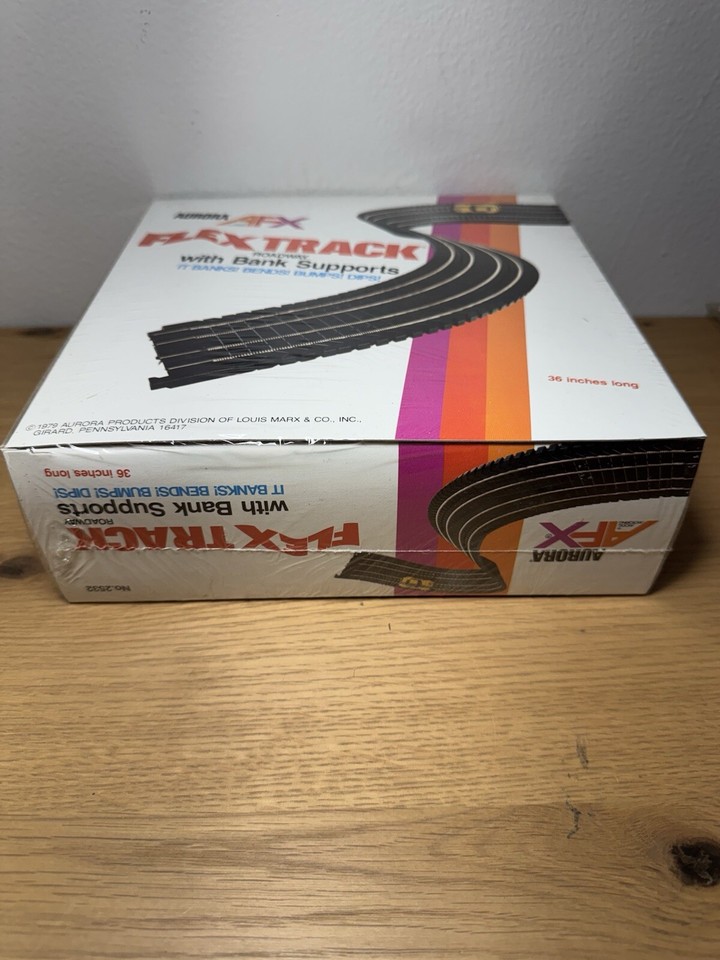 Aurora AFX Flex Track With Bank Supports. New In Box Sealed. | eBay