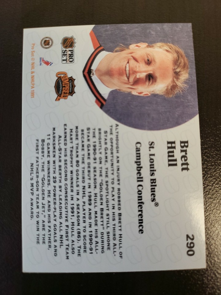 1991 Pro Set Brett Hull card #290 | eBay