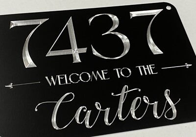 Engraved Personalized Custom House Home Number Street Address Welcome ...