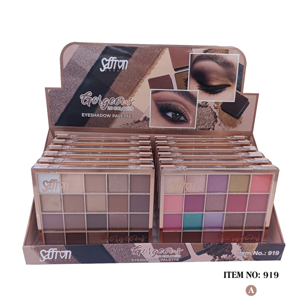 Saffron LONDON 20 Colours Gorgeous Eyeshadow Palette, Matte and Shimmer ...