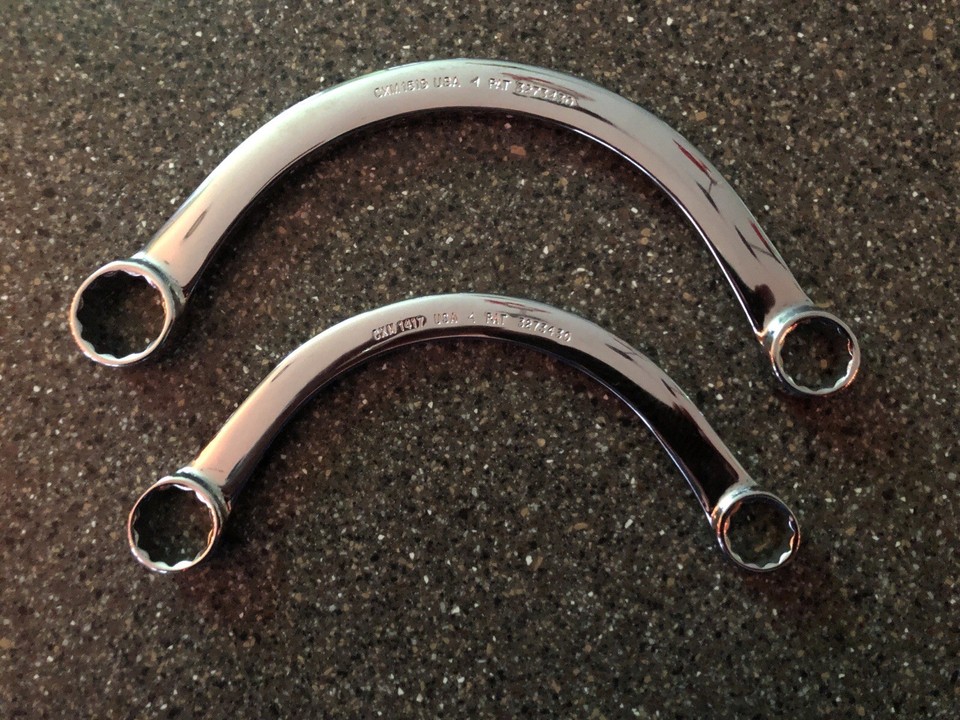 Snap-on CXM Series 2pcs METRIC Half Moon Box End Wrench - 14x17mm and ...