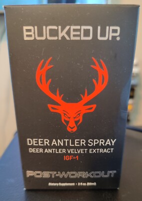 BUCKED UP DEER ANTLER VELVET EXTRACT SPRAY 2FL.OZ 60ML Brand New in Box ...