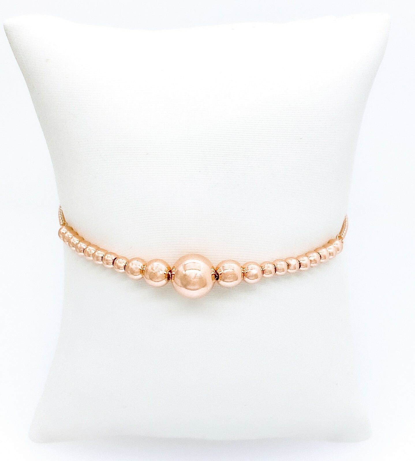 NEW 100% Authentic PANDORA Rose gold String of Beads Slider Bracelet ...