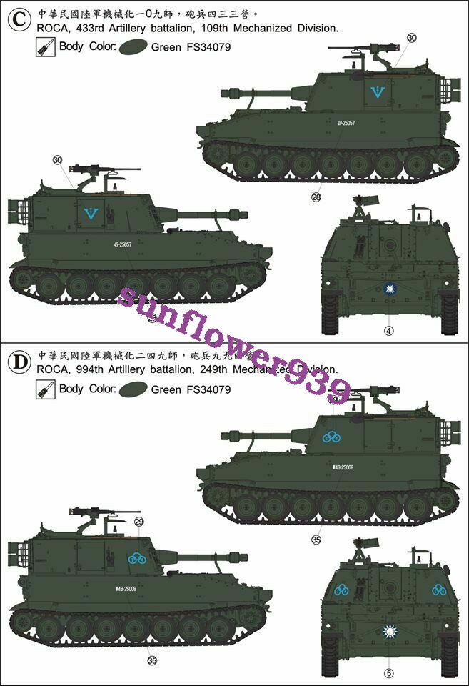 AFV Club AF35108 1/35 US/ROC M108 105mm/L30 Self-Propelled Howitzer | eBay