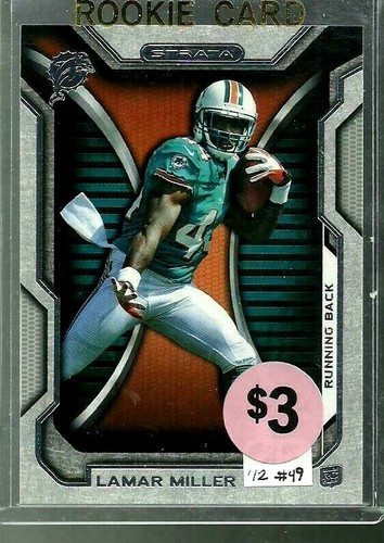 Miami Dolphins Lamar Miller Rookie Card 2012 NFL Topps Strata #49 RC | eBay