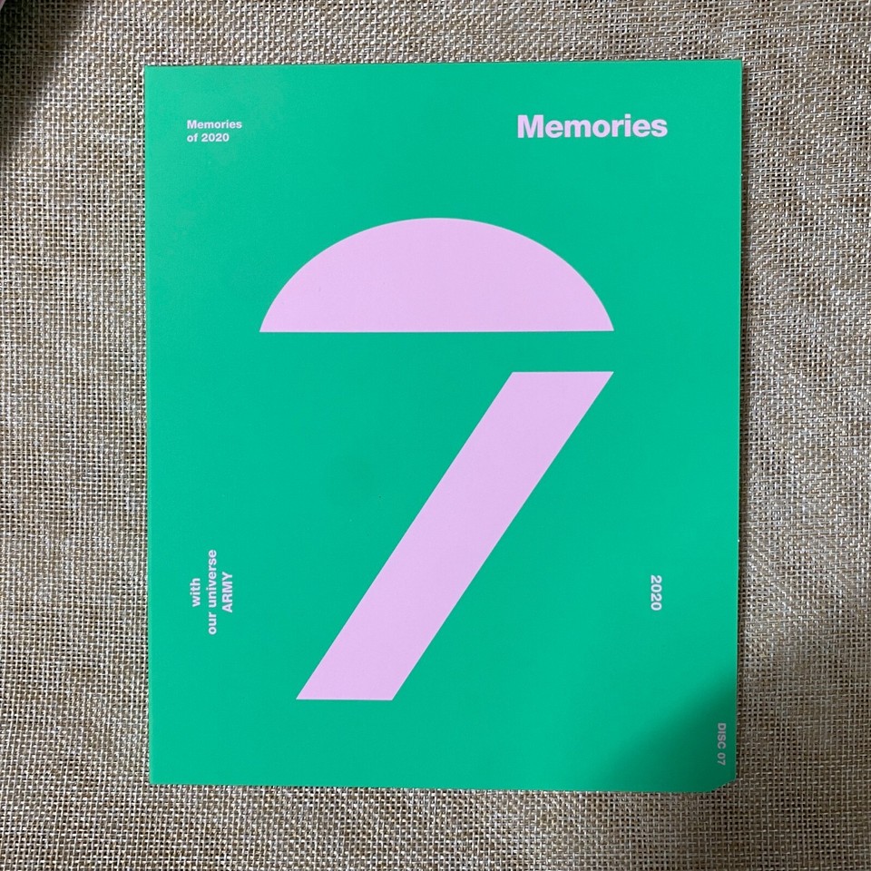 BTS GROUP [ Memories of 2020 ] Official DVD Set : Box + 7 Discs / New ...