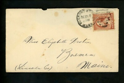 US Postal History #210 Banknote issued 1883 Roxbury Station MA DPO ...