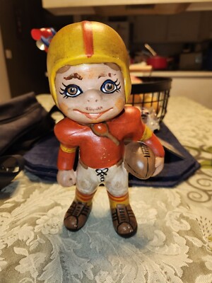 VTG 1972 Atlantic Mold Ceramic Football Player Statue 49ers / Redskins ...