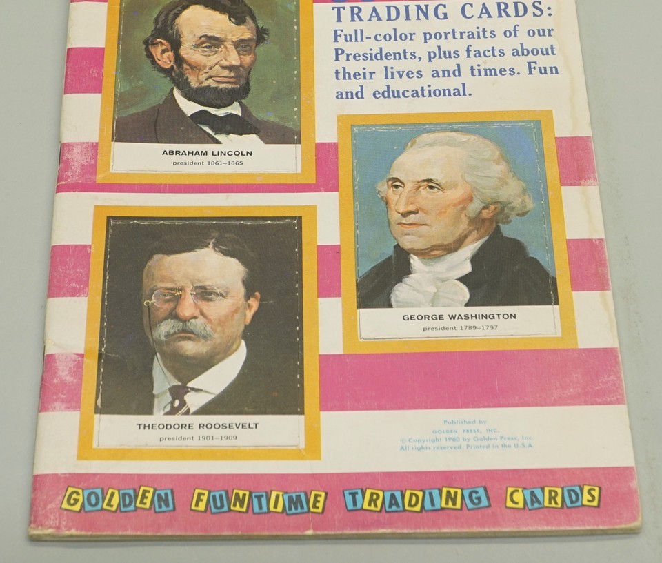 1960 GOLDEN PRESS PRESIDENTS OF THE UNITED STATES TRADING CARDS ...