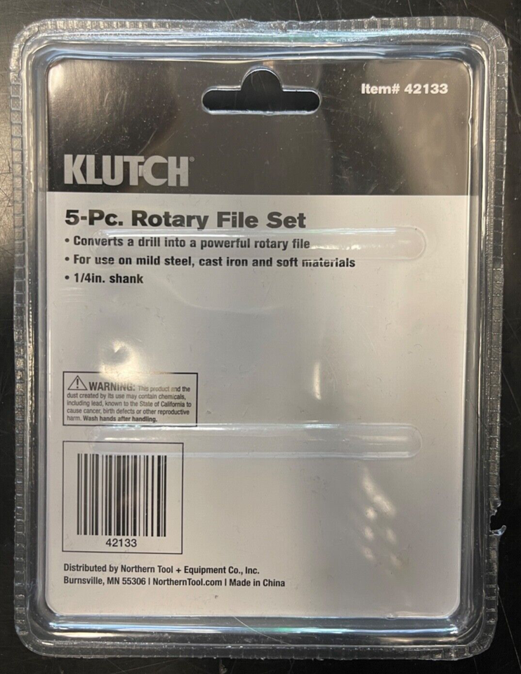 Klutch 42133 5-pc. Rotary File Set 1/4 Shank-New | eBay