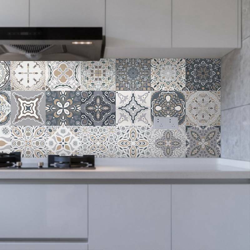 24Pc Kitchen Tile Stickers Bathroom Mosaic Sticker Self-adhesive Wall ...