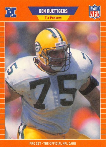 Ken Ruettgers 1989 Pro Set 136 Green Bay Packers Rookie FOOTBALL Card ...