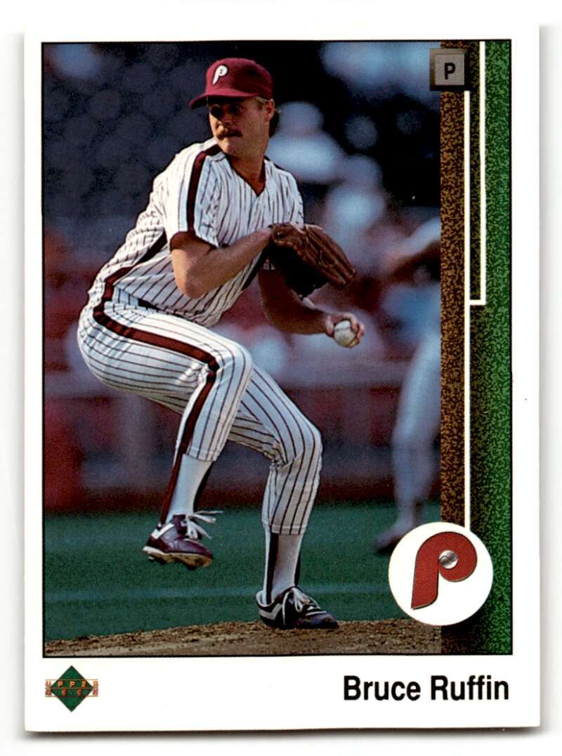 1989 Upper Deck #319 Bruce Ruffin Philadelphia Phillies Baseball Car ID ...