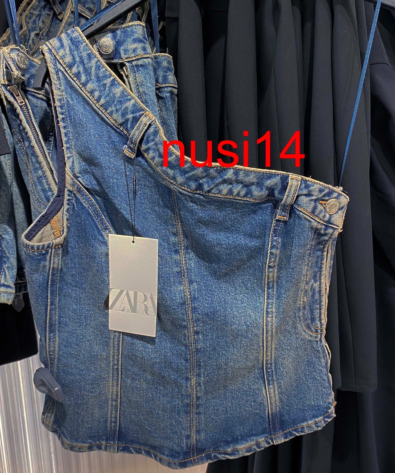 ZARA NEW WOMAN TRF ASYMMETRIC DENIM TOP BLUE XS-XXL 9213/201 sale !!! | eBay