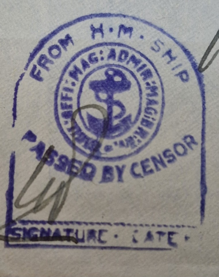 Old Maritime Mail Envelope With Passed By Sensor Stamp | eBay