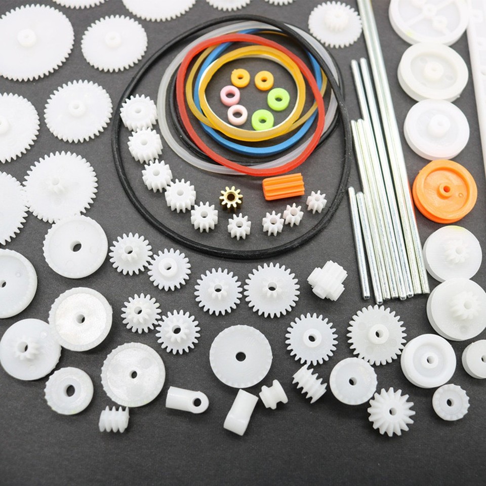 82Pcs Plastic Motor Gear Set For Toy Motor Car Robot Model Kit DIY ...