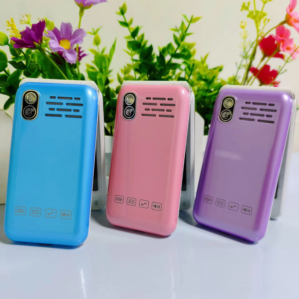 Lady-Flip Mobile Phone Women Dual Sim Card MP3 Wireless FM SOS Torch ...