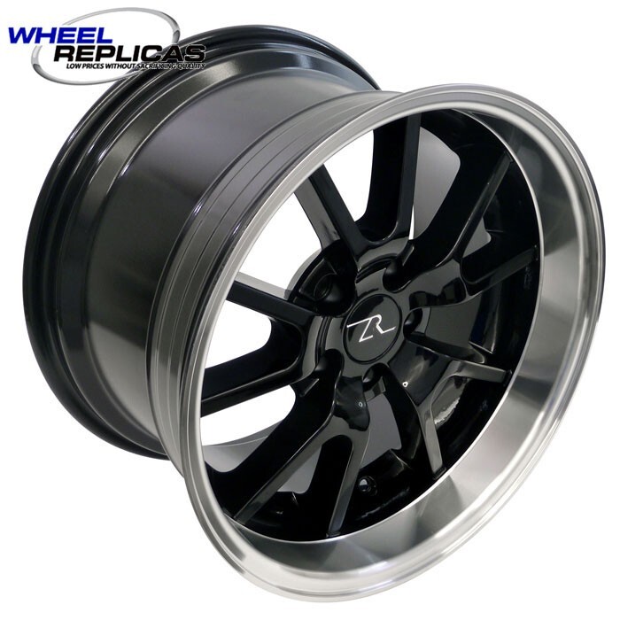 17" Black Mustang FR500 Wheels 17x9 17x10.5 5x4.5 Deep Dish Rims 94-04 ...